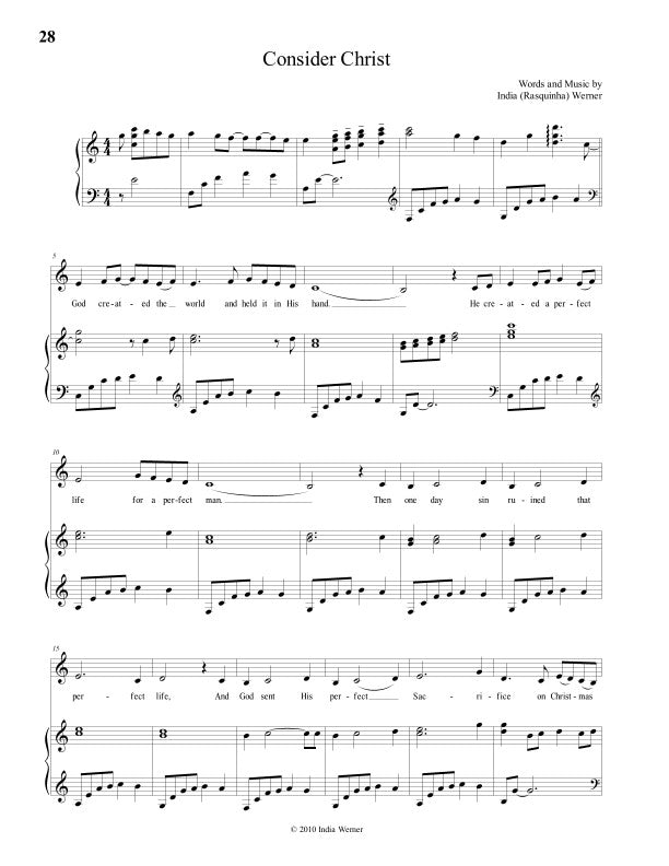 Consider Christ - Vocal Solo & Piano — Faith Music Missions