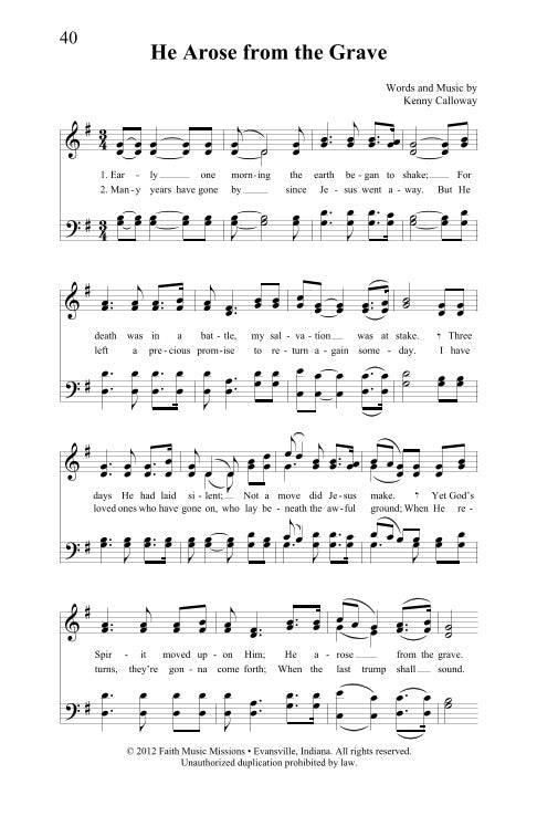 He Arose from the Grave - SATB — Faith Music Missions