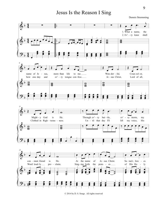 Jesus Is the Reason We Sing - SATB & Piano — Faith Music Missions