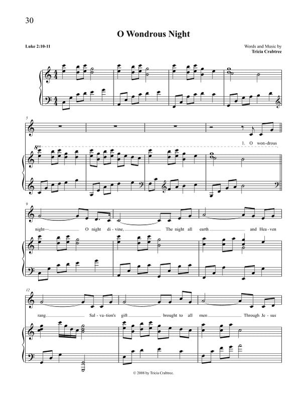 O Wondrous Night - Vocal Solo & Piano — Faith Music Missions
