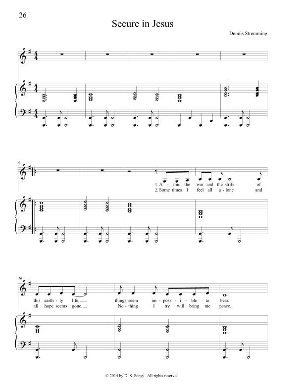 Secure in Jesus - Vocal Solo & Piano — Faith Music Missions