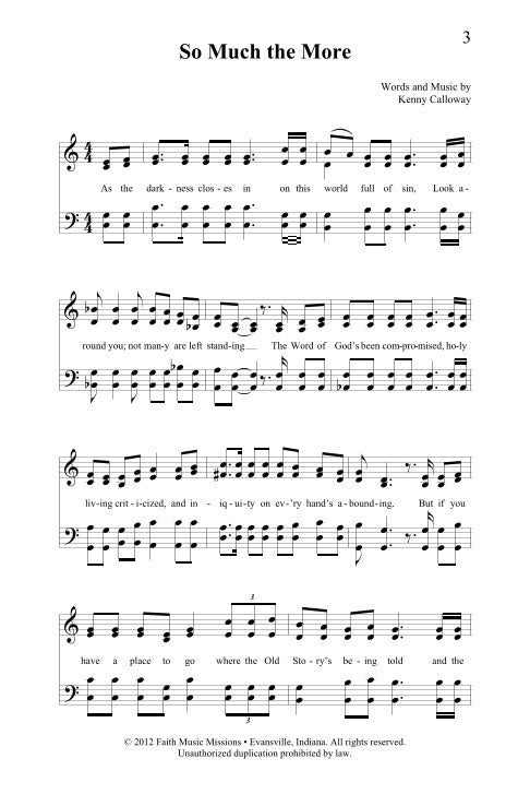 So Much the More - SATB — Faith Music Missions
